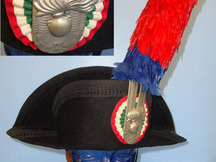 Italian Carabinieri Officer’s Hat With State Cockade & Ostrich Feather ...