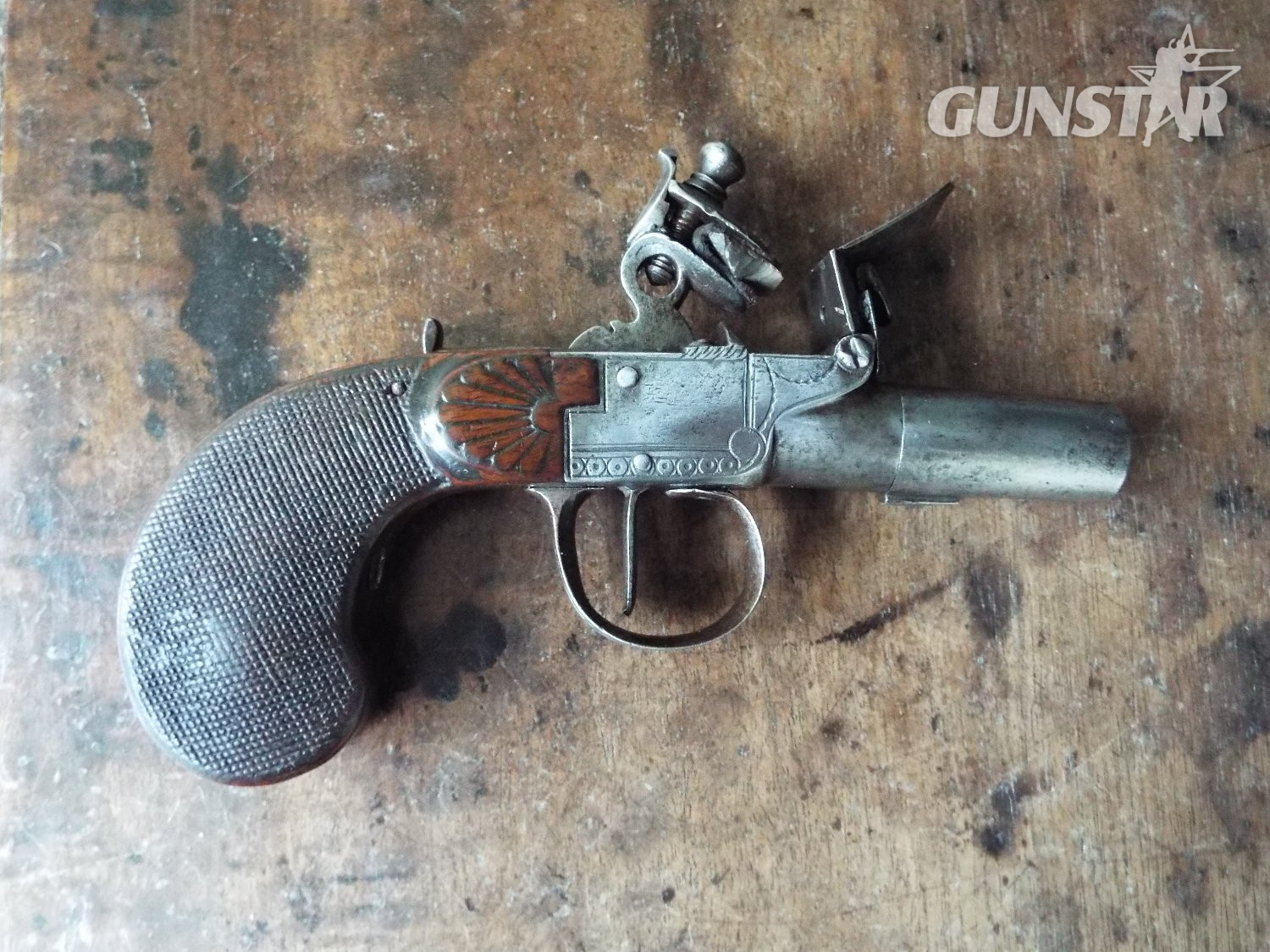 French Boxlock Pocket Pistol .42 Muzzleloader